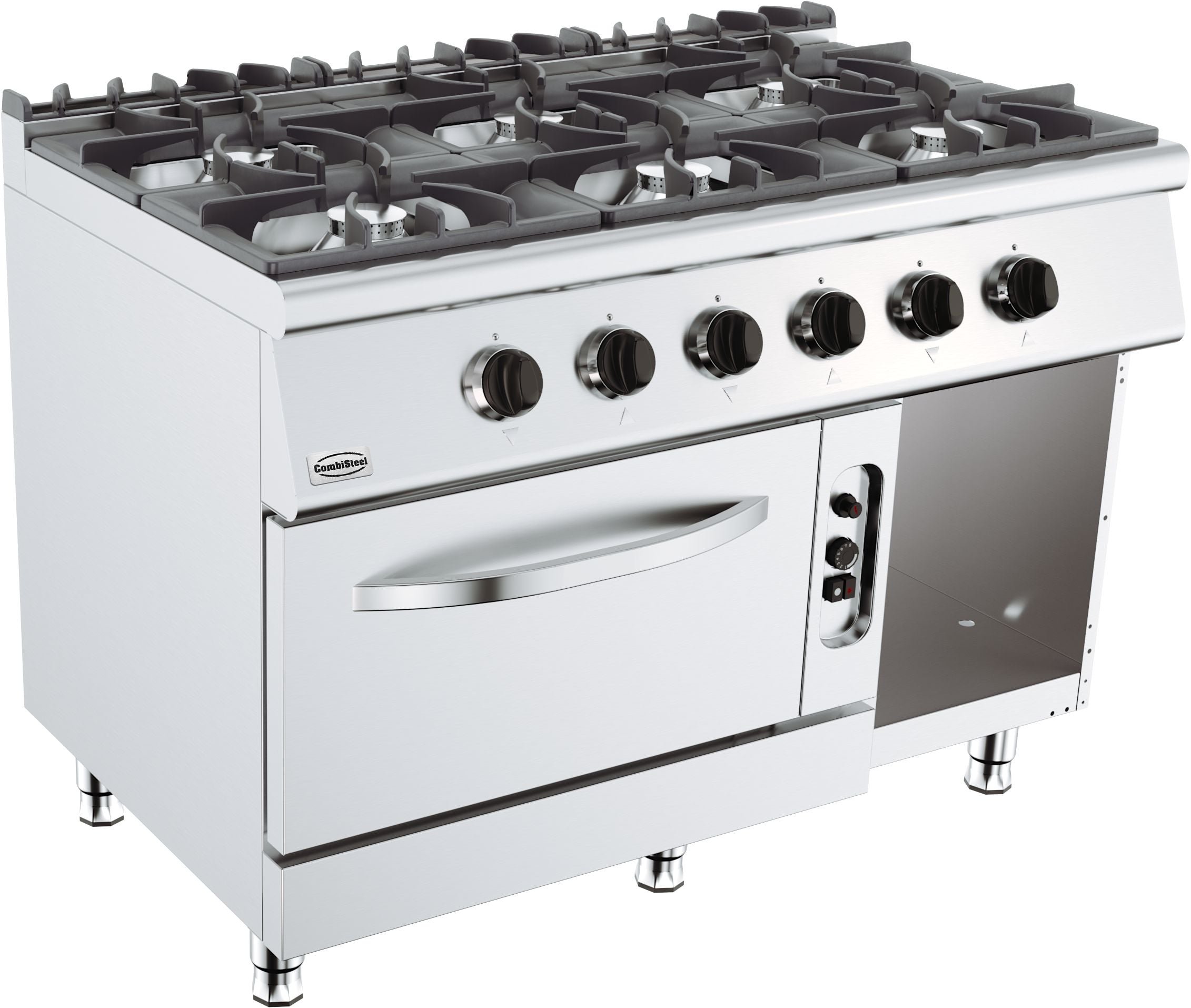 Freestanding 6-Burner Gas Hob with Static Gas Oven – 45 kW Total Outpu ...